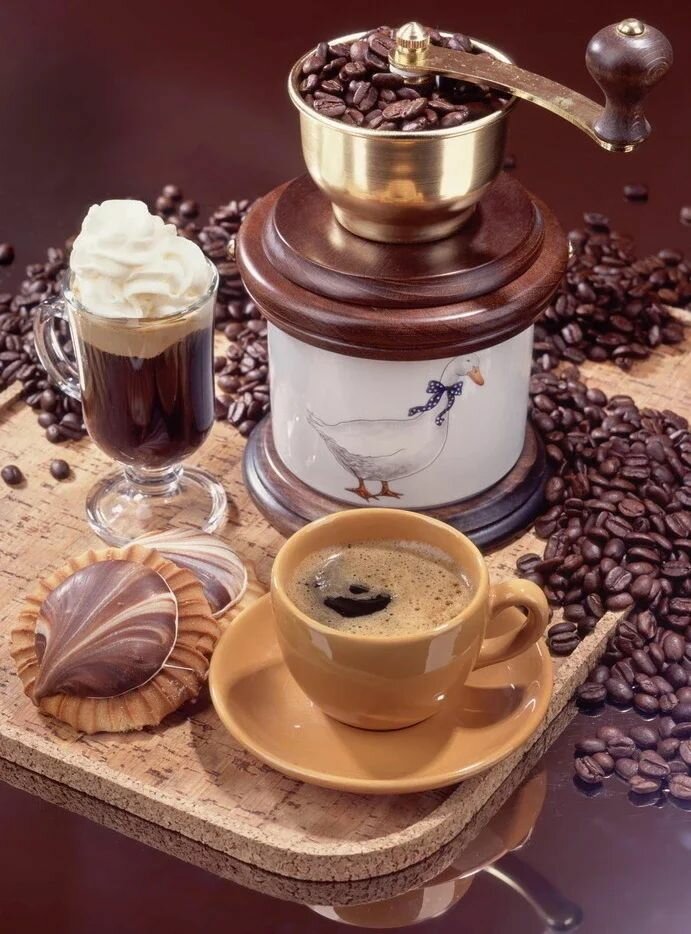 Алмазная картина "кофе" алмазная огранка 40х50 см,40X50CM, белый