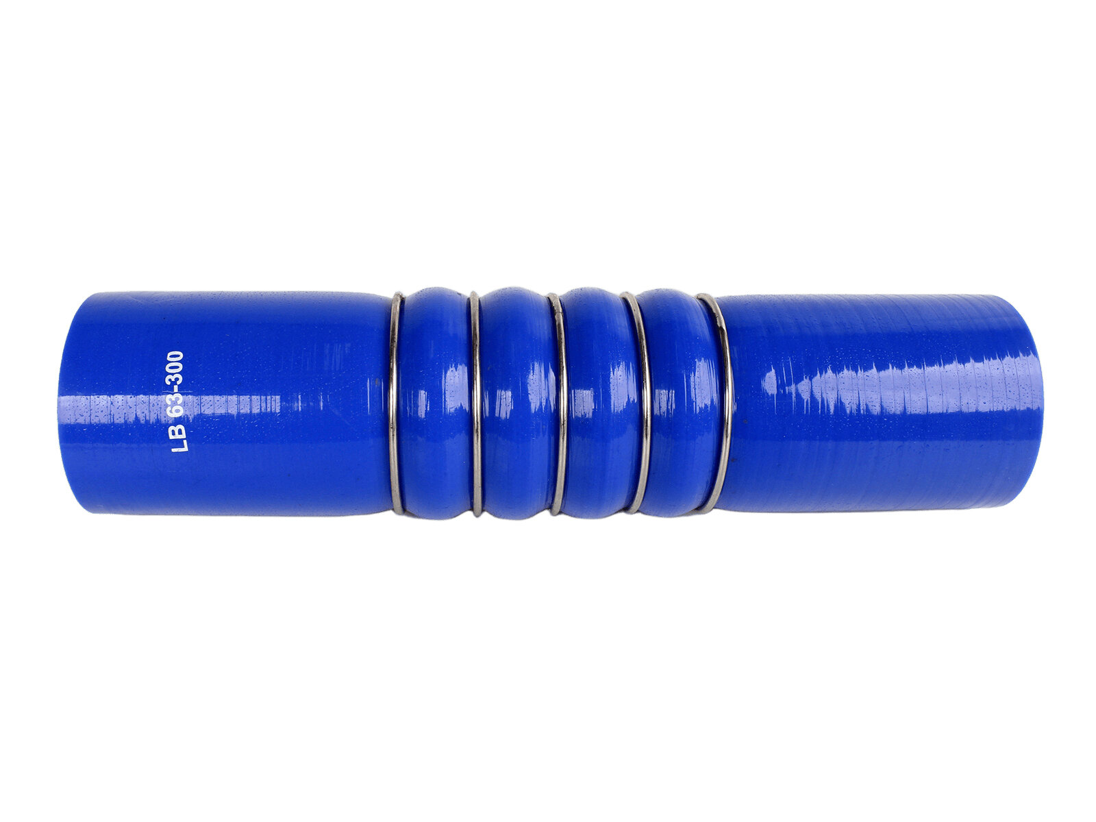 Патрубок d-63мм 300мм прямой демпферный гофрированный