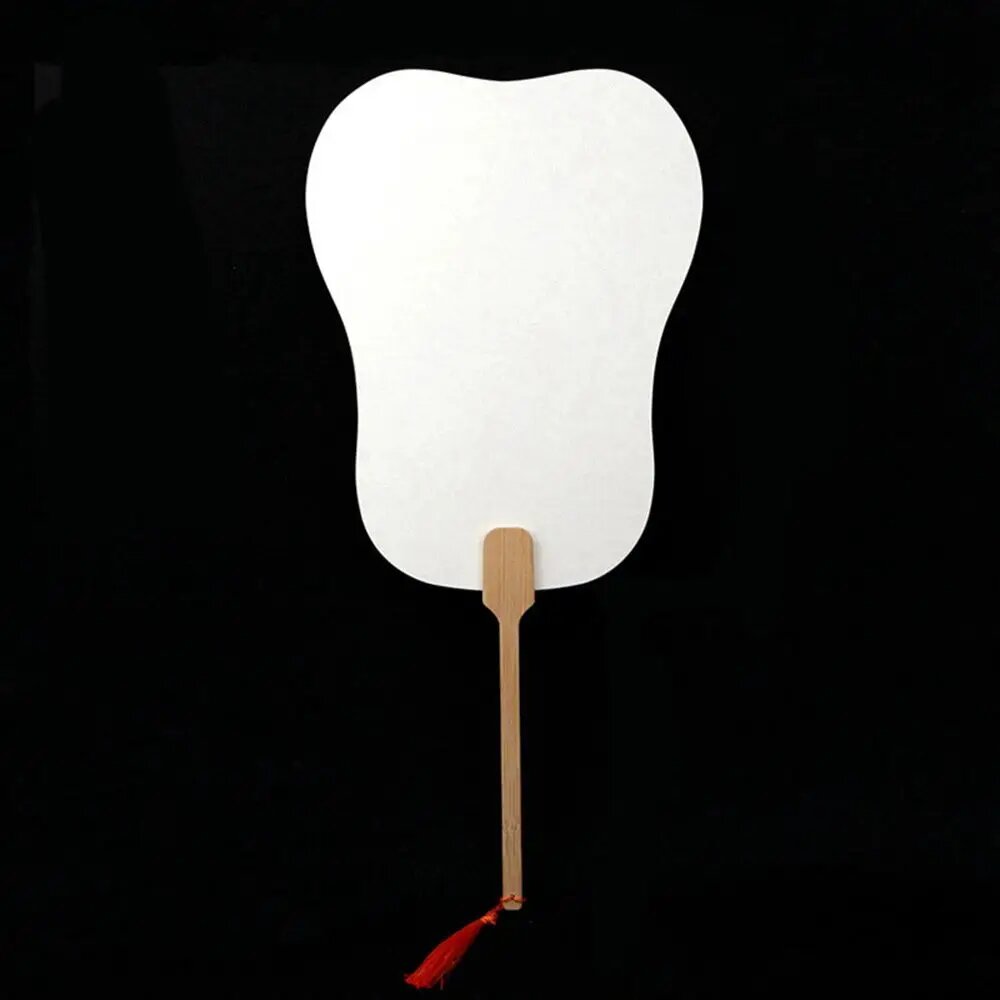 Классический ручной веер из бумаги Xuan Белый, 17