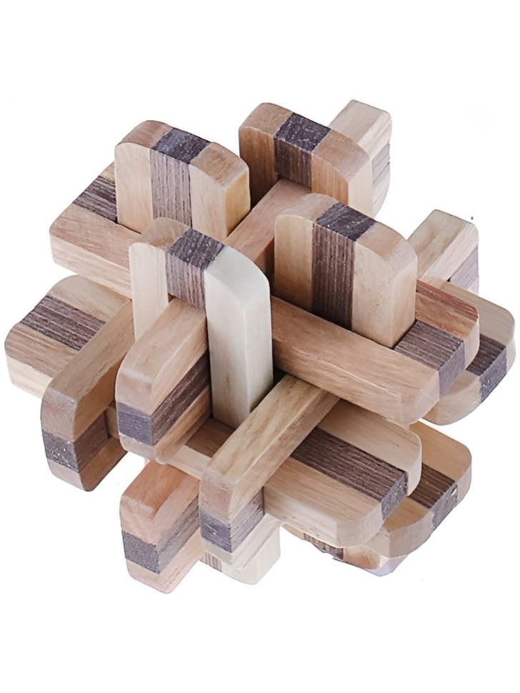 Деревянная головоломка "Вавилонская башня" (средний уровень)