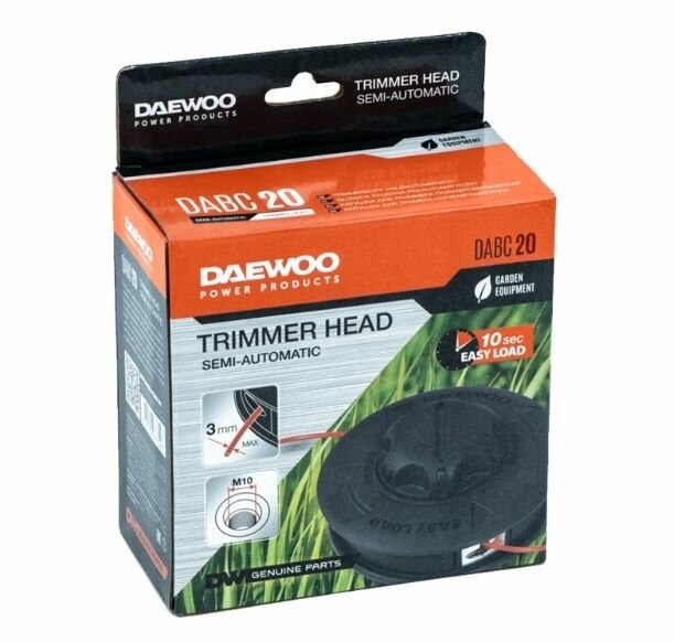 Катушка для триммера полуавтоматическая Daewoo Dabc 20 3 мм 11 м