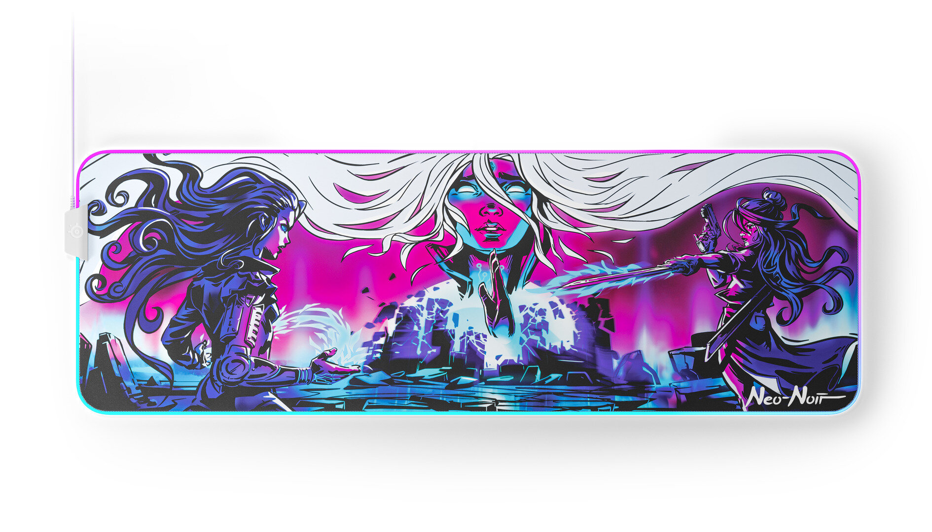 SteelSeries Qck Prism Neo Noir 900*300*4 мм игровая мышь игровой коврик для мыши
