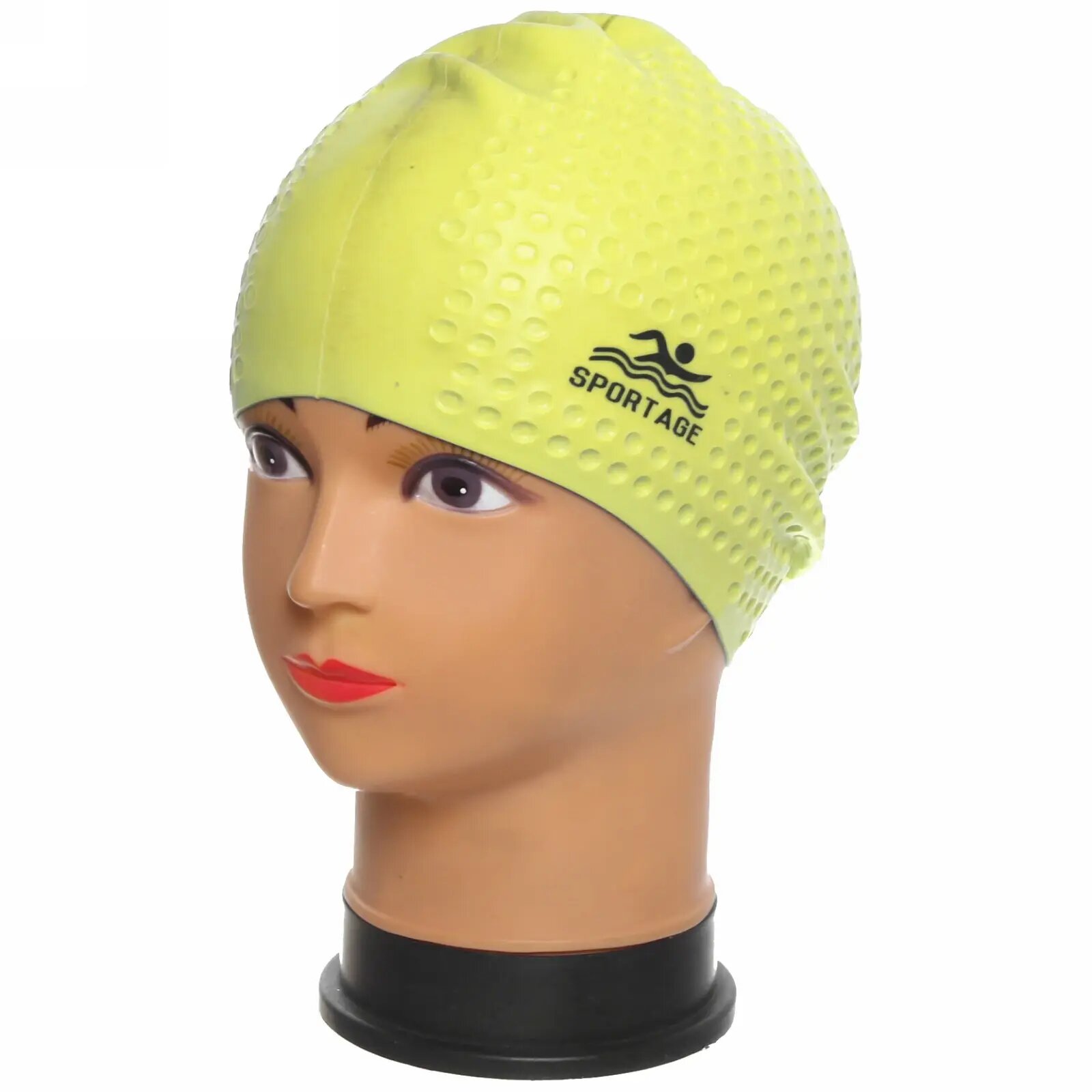 Шапочка для плавания «Sportage Woman», силикон, рельефная поверхность, разноцветный принт