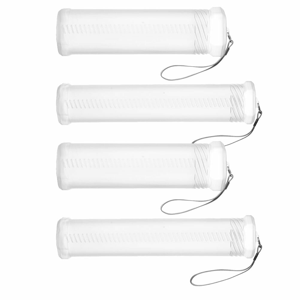 Тубус Для Хранения Кистей, Регулируемая Высота, Прозрачный Пластик, 4 Штуки