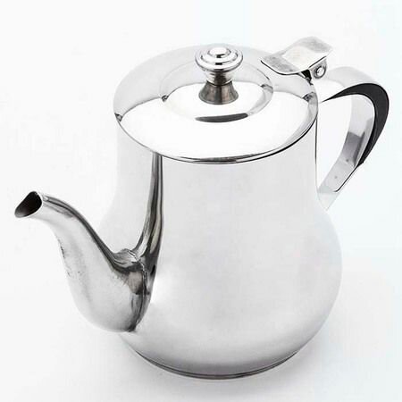 Чайник заварочный 855 мл металлический с ситечком из нержавеющей стали .