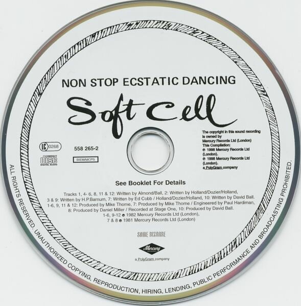 Диск Soft Cell - Non Stop Ecstatic Dancing (1 CD) — фото 1