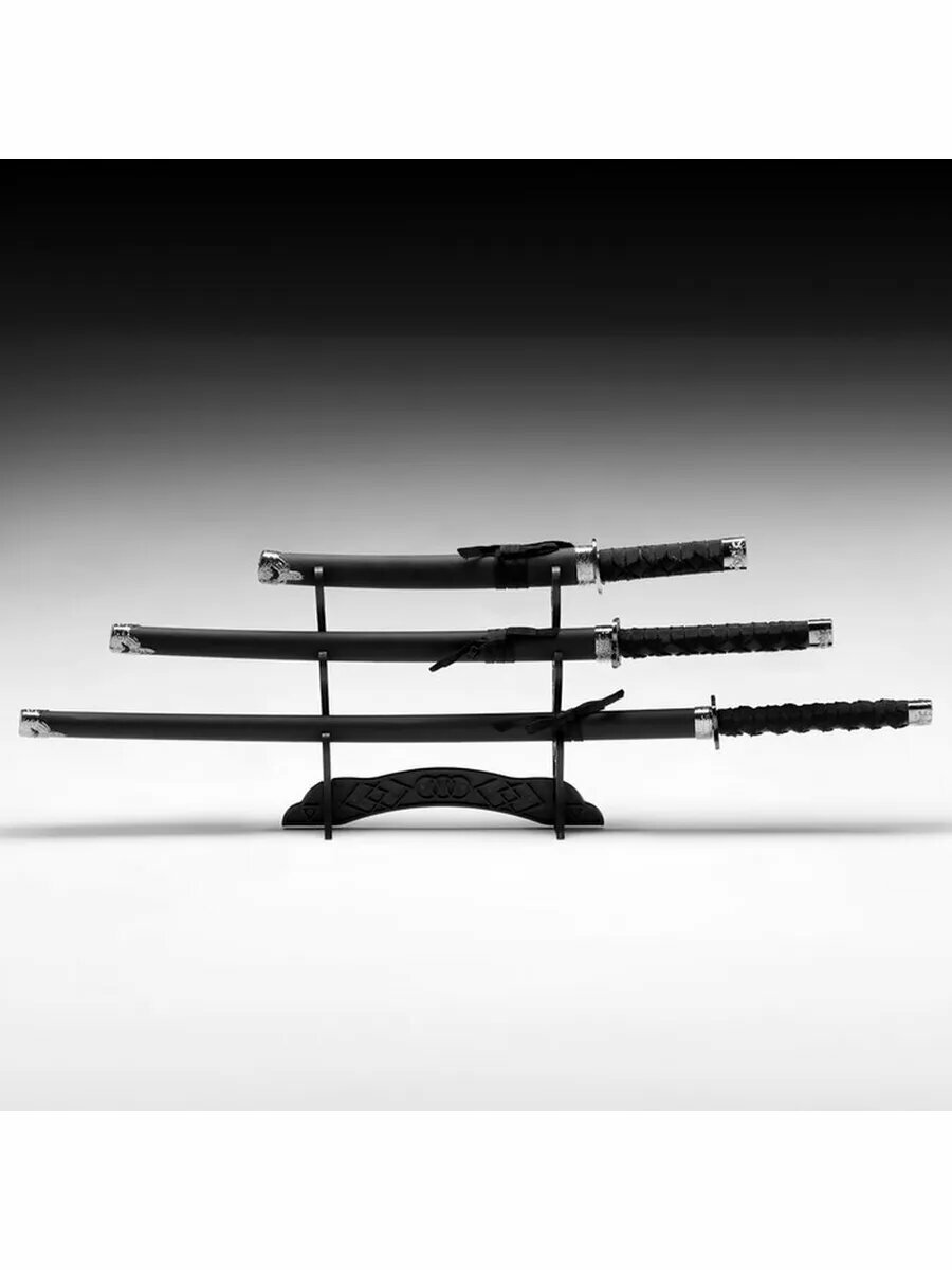 Стильный набор катан с подставкой и ножнами