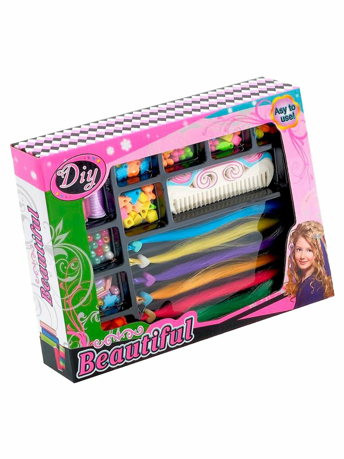 Набор парикмахера "Делаем причёски" с аксессуарами для волос, детский сюжетно-ролевой набор для девочек, юный парикмахер-стилист