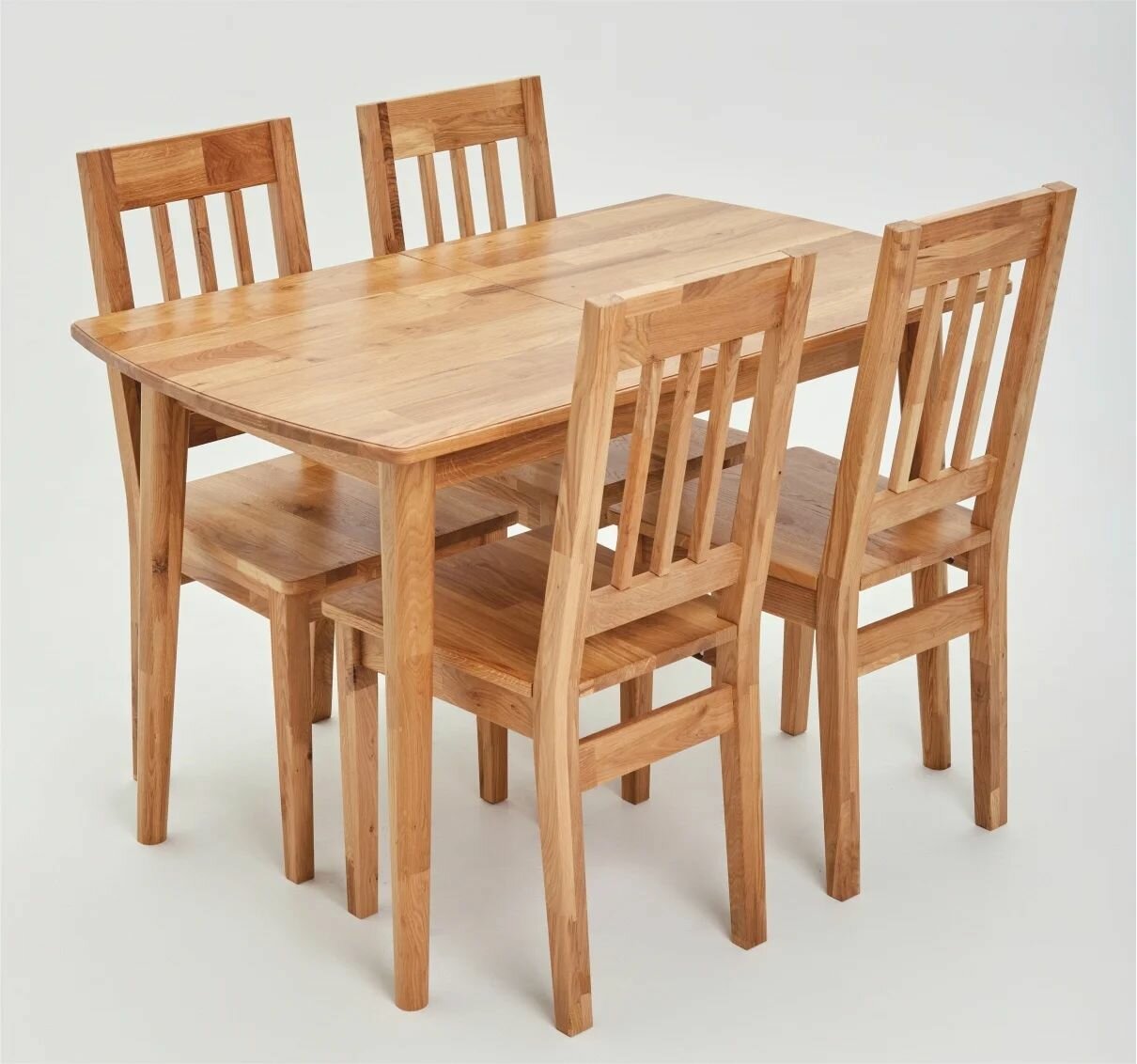 Комплект стол обеденный раздвижной Модерн-1 (1200) и 4 стула Немо-1 из массива дуба