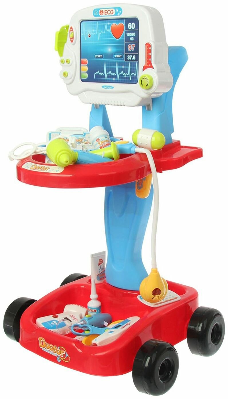 Детский игровой модуль "Лечим быстро", медицинский набор, сюжетно-ролевая игра для детей, игрушечные инструменты для юного врача, 17 предметов