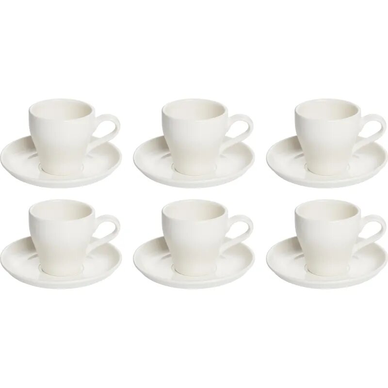 Чайная пара Kaylas, 170мл фарфор, белая 6шт/уп 2006319