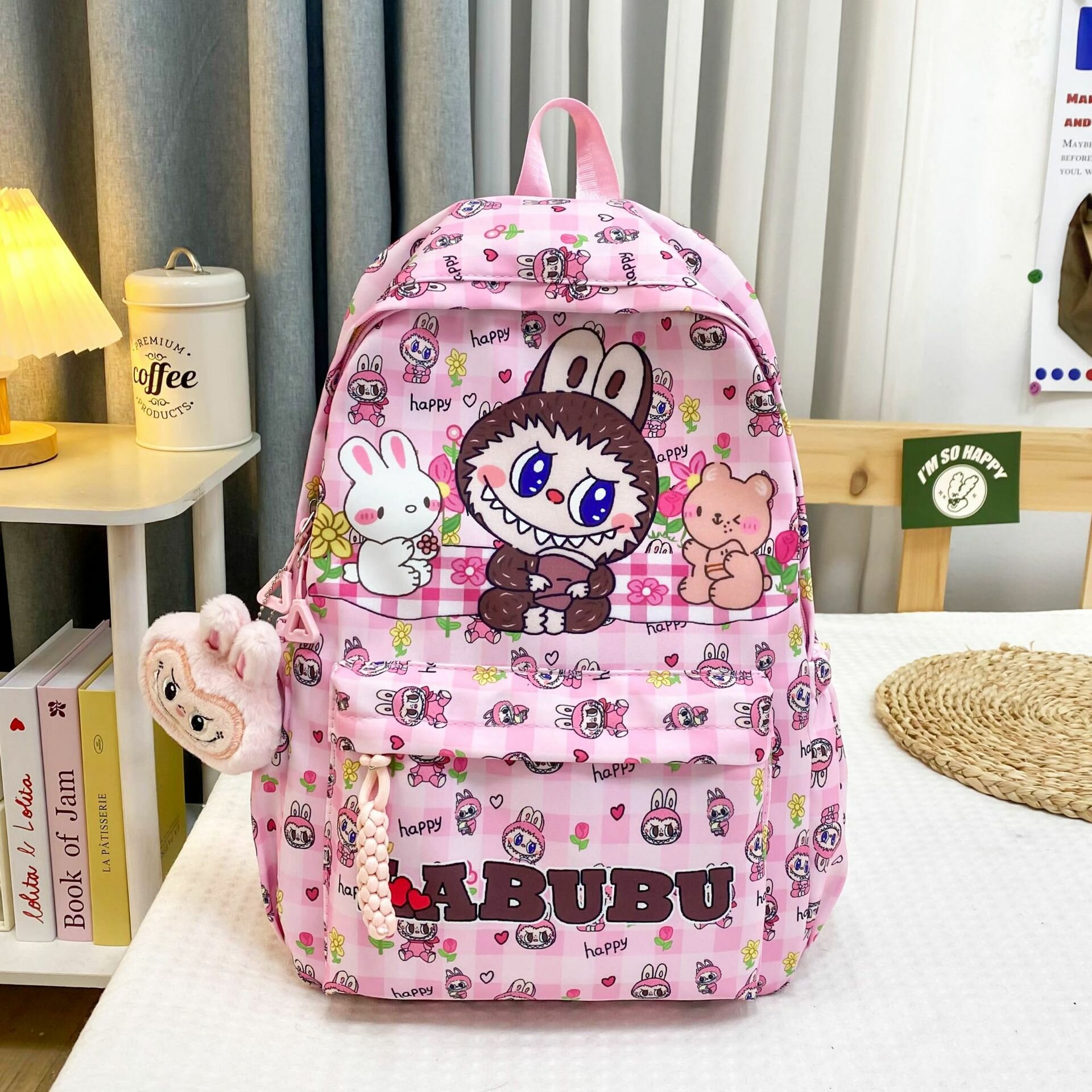 Школьный рюкзак для девочек Labubu Легкий рюкзак для школы и прогулок