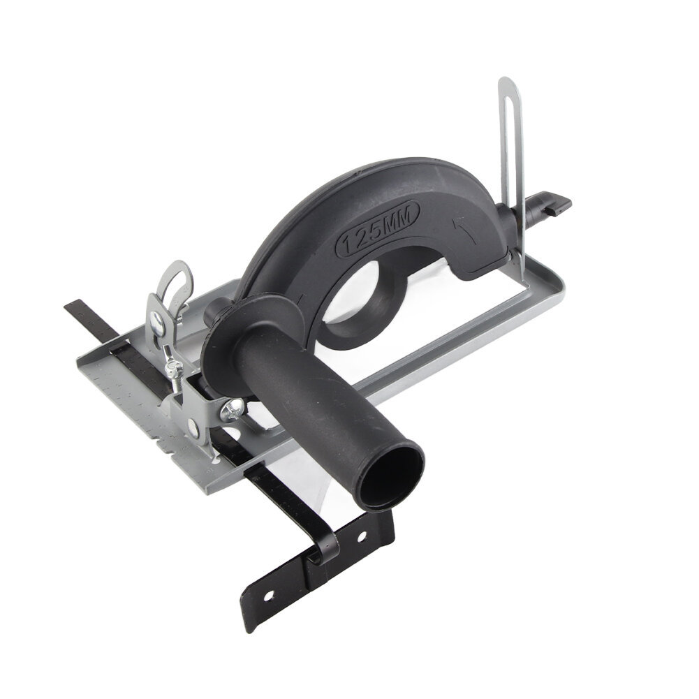 Стойка для угловой шлифовальной машины 100-125 мм. Кронштейн-держатель для угловой шлифовальной машины с пильными дисками и пылесборником.