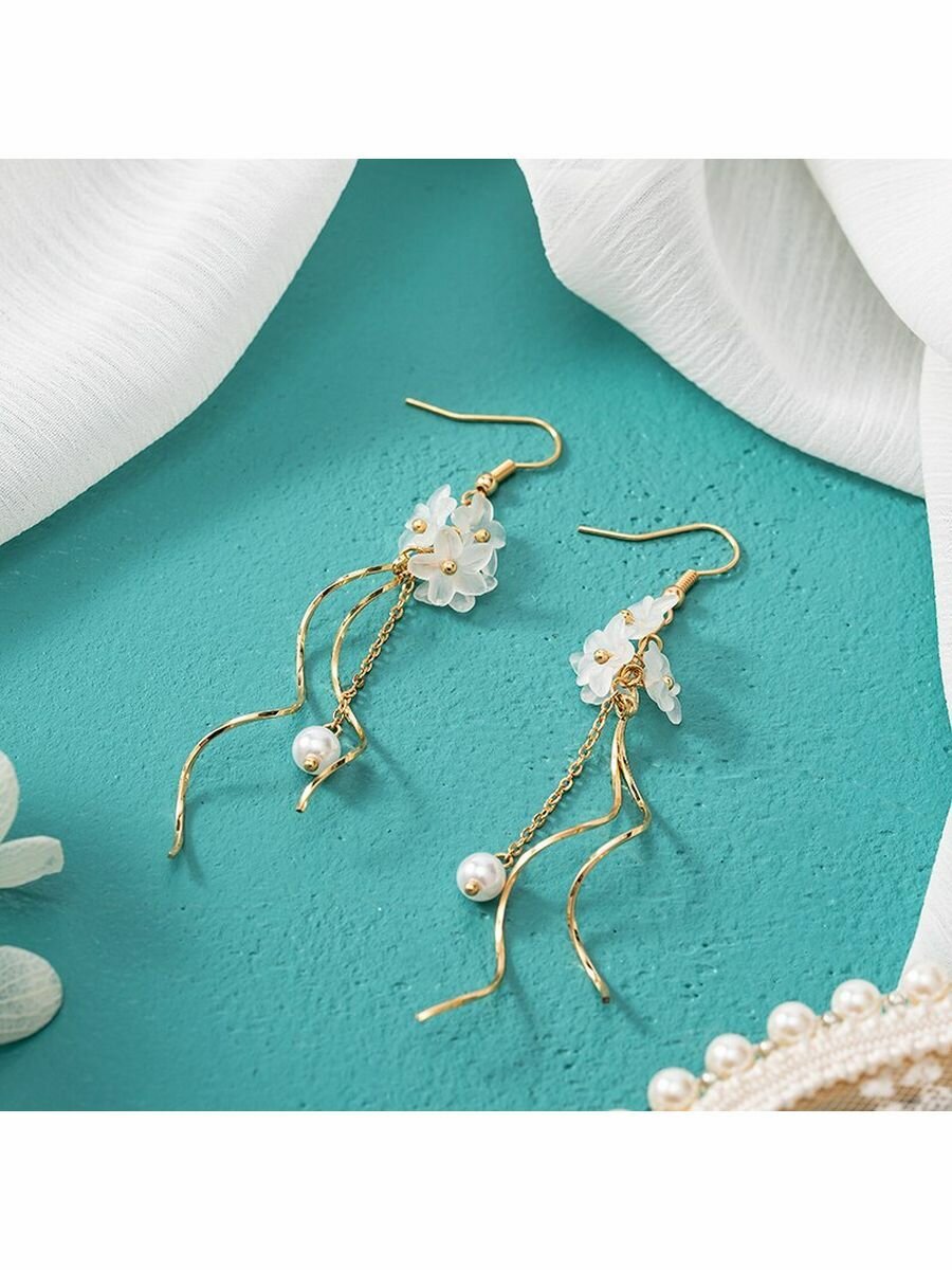 Серьги, жемчуг имитация