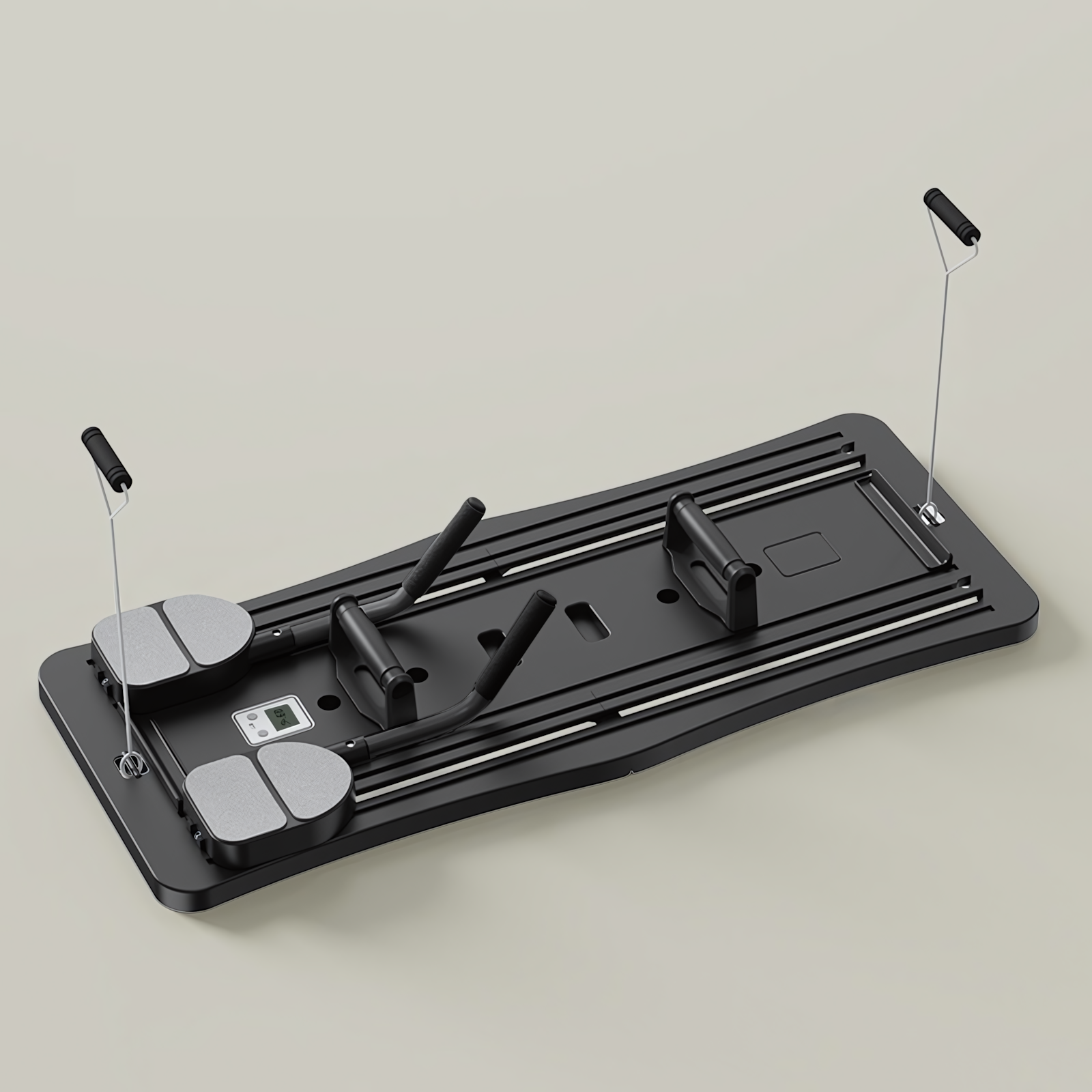 Многофункциональная доска для фитнеса 4 в 1 с таймером, складная конструкция, цвет черный