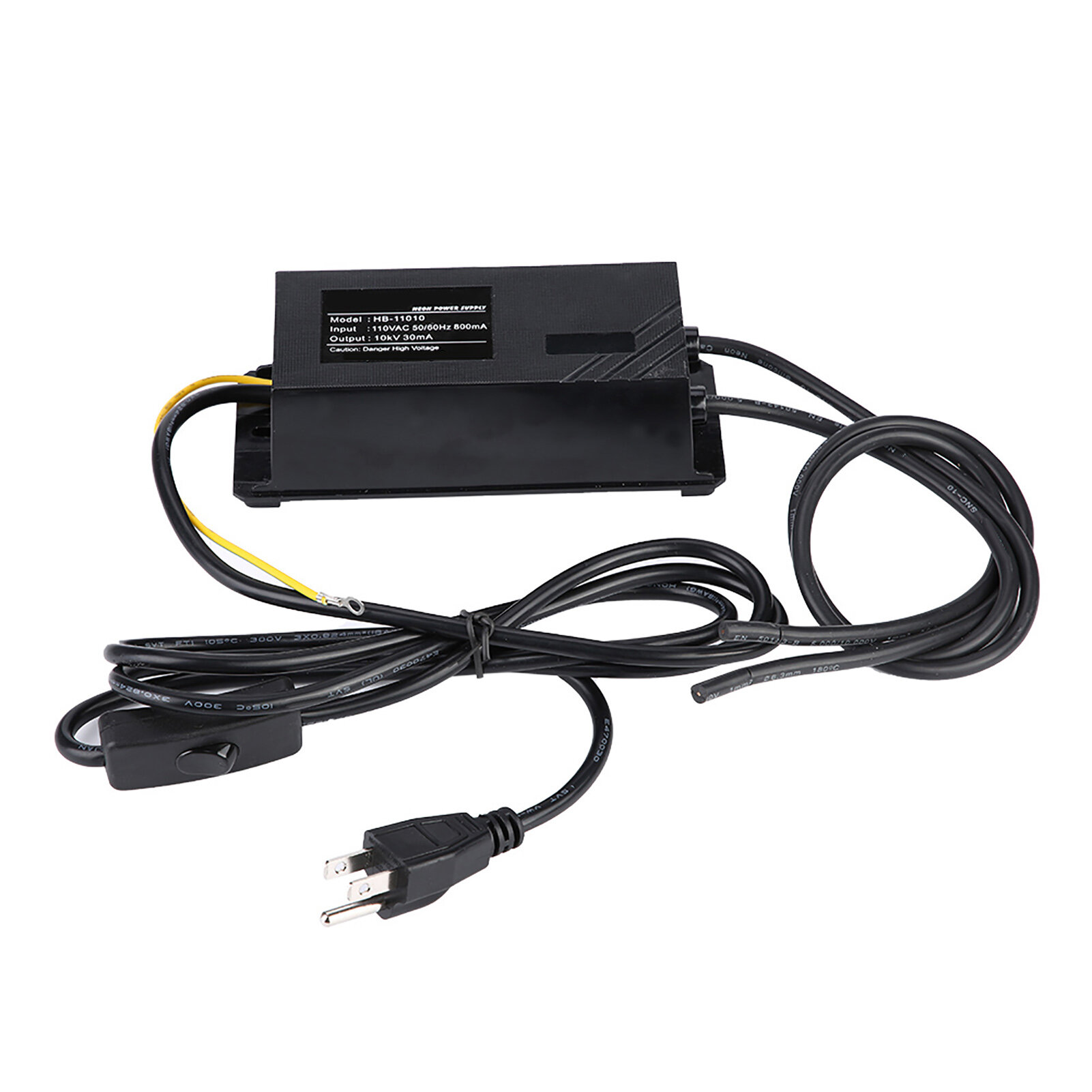 Комплект электронного трансформатора-выпрямителя с черным неоновым покрытием, 10 кВ 30 мА.