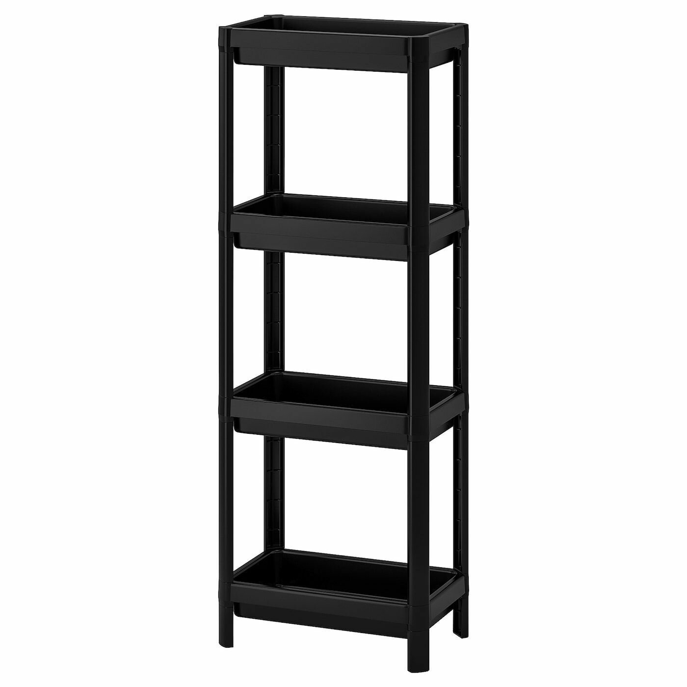 VESKEN стеллаж IKEA, черный, 37x23x101 см (304.508.07,10450808)