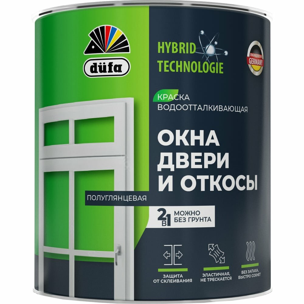 Краска Dufa Окна, двери и откосы база1 2 л МП00-012484