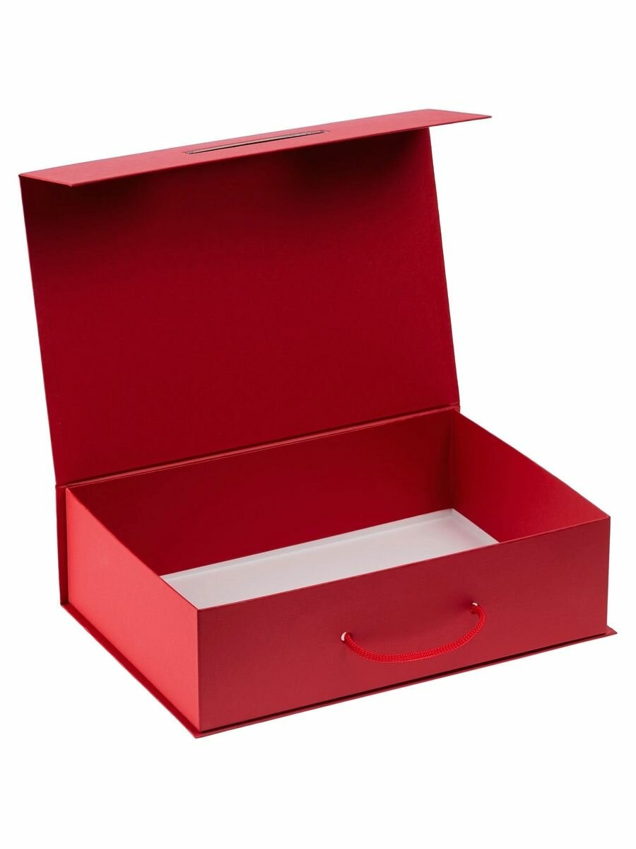 Коробка подарочная для хранения, с ручкой, 35х24х10, красная, подарок на День Рождения, на Выпускной, преподавателю девушке женщине