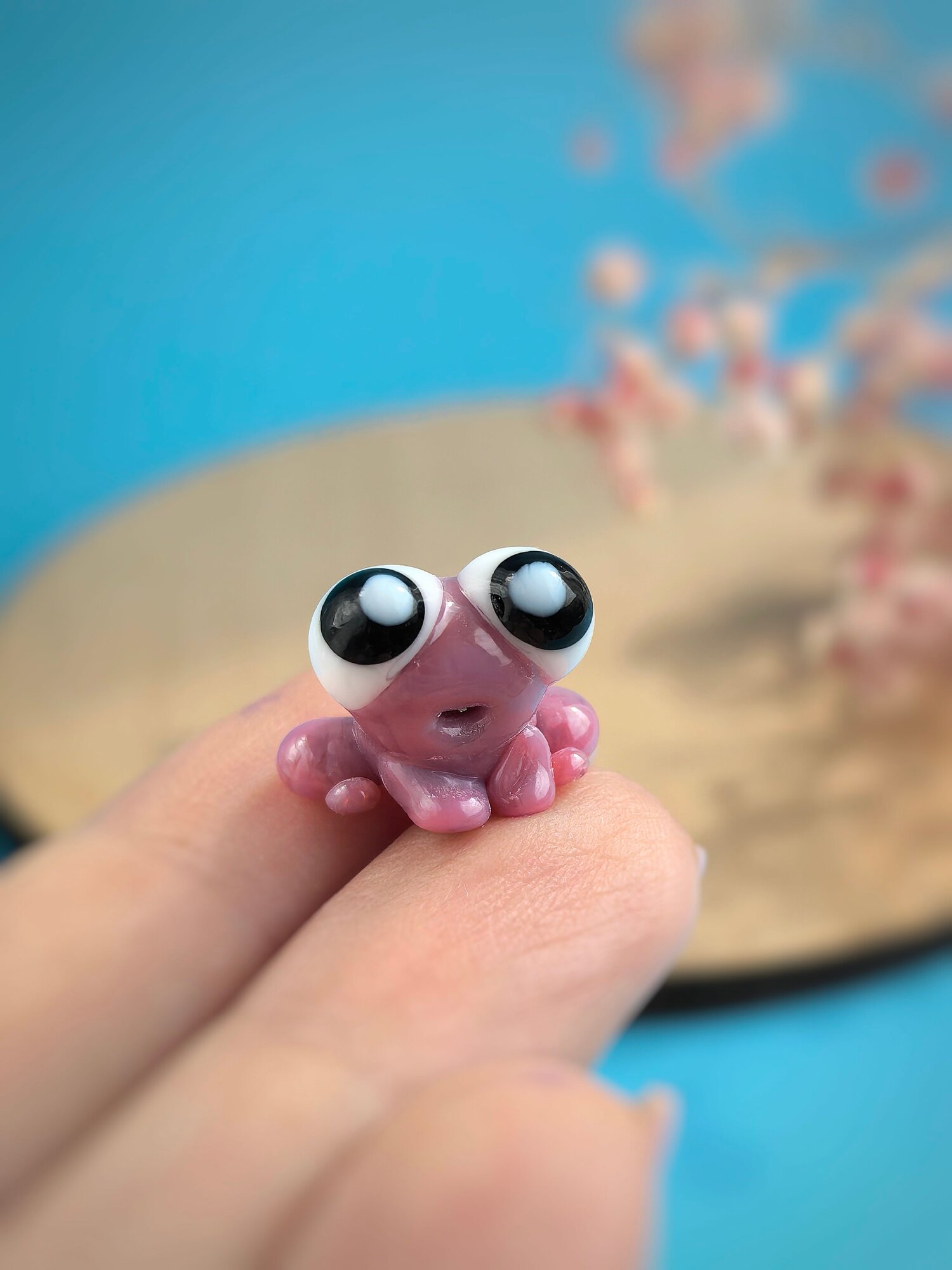 Фигурка стеклянная Лягушка денежная