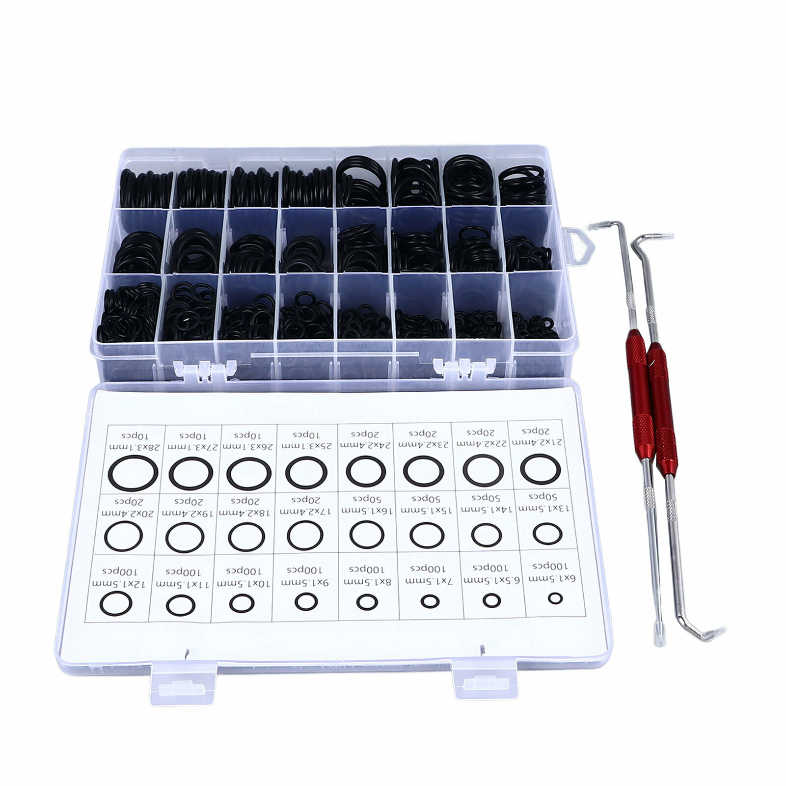 1200 шт. набор уплотнительных колец из нитриловой резины, устойчивых к высоким температурам, водонепроницаемых, ассортимент колец