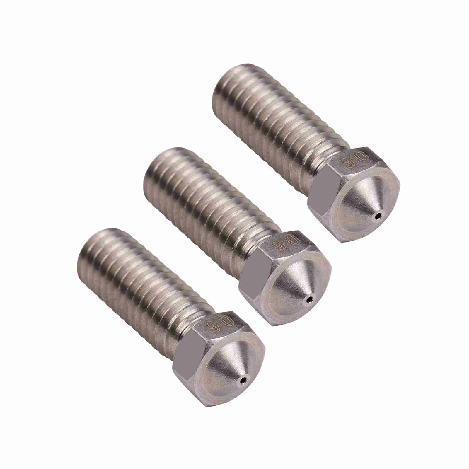 3 шт. 3D-принтер Экструдер из нержавеющей стали Volcano Сопло M6 Резьба Головка принтера Выход 0,6 мм для Sidewinder X1 TEVO Little Monster 1,75 мм Нити