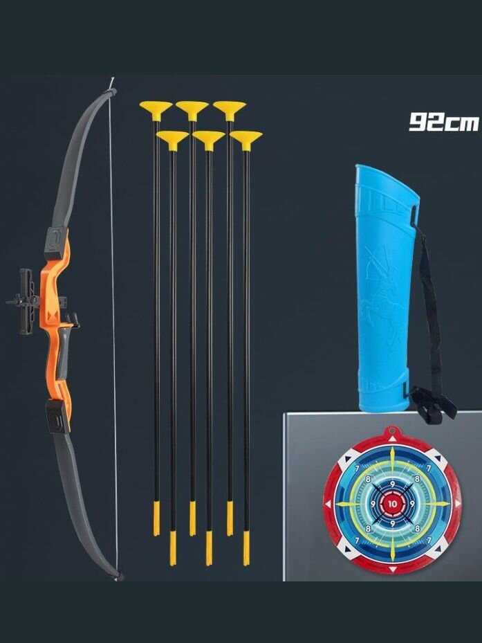 Мультяшный лук и стрелы с присоской и мишенью, детская спортивная игрушка