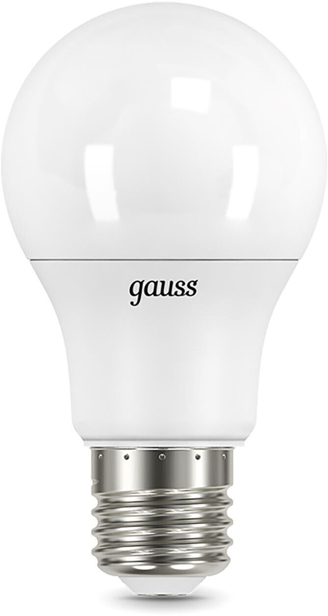 Лампа светодиодная Gauss A60 12Вт цок: E27 шар 220B 3000K св. свеч. бел. теп. A60 (упак:10шт) (1025021
