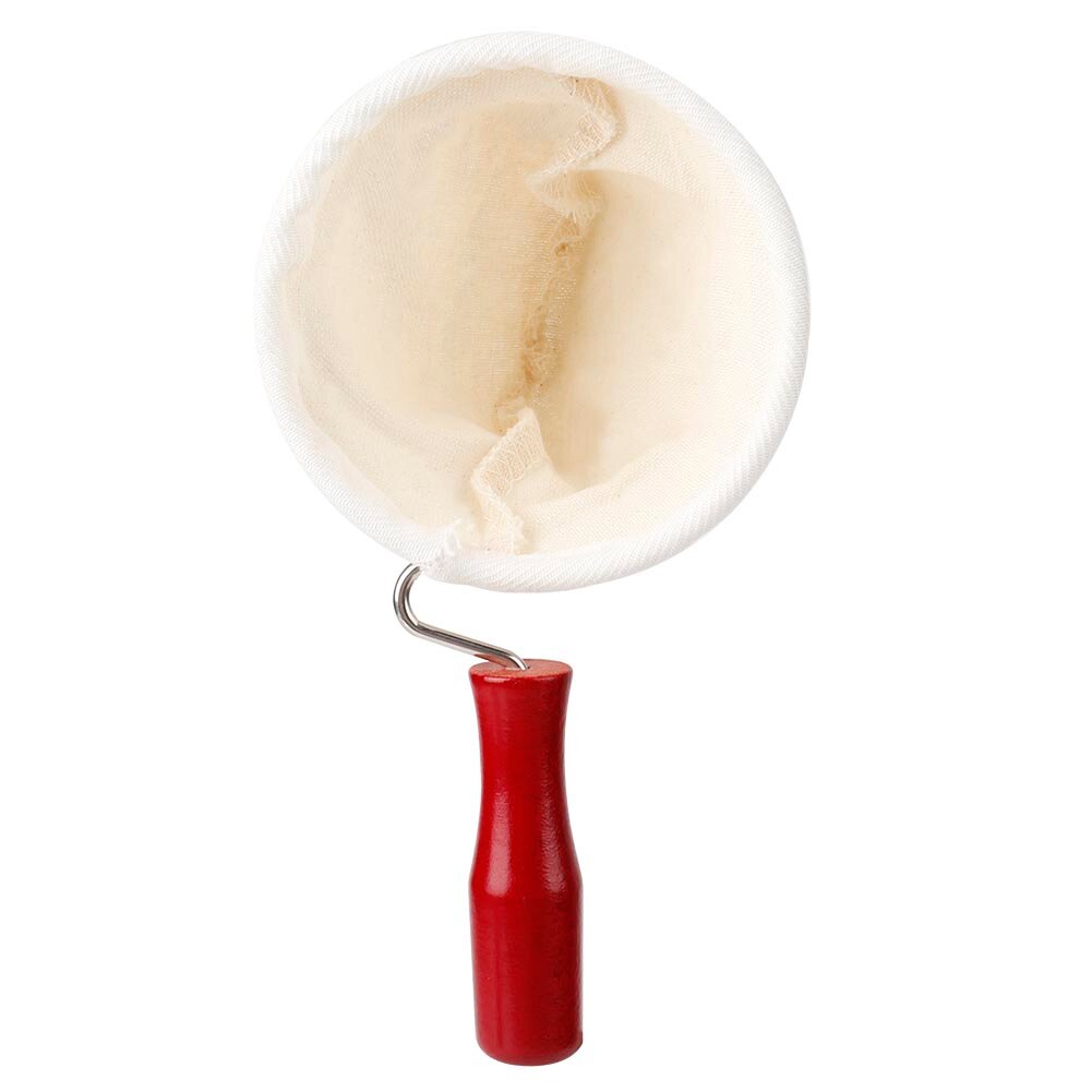 Cotton Flannel Dripper Coffee Maker Wooden Handle Cloth Filter Bag Accessories 105mm