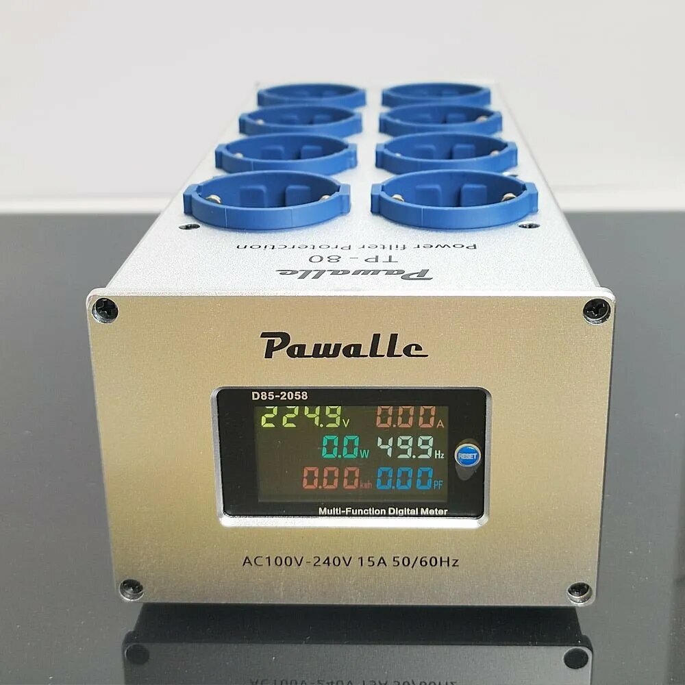 Фильтр Pawalle-Power tp80, розетка, шумоподавление, защита от перегрузки, функция отображения напряжения