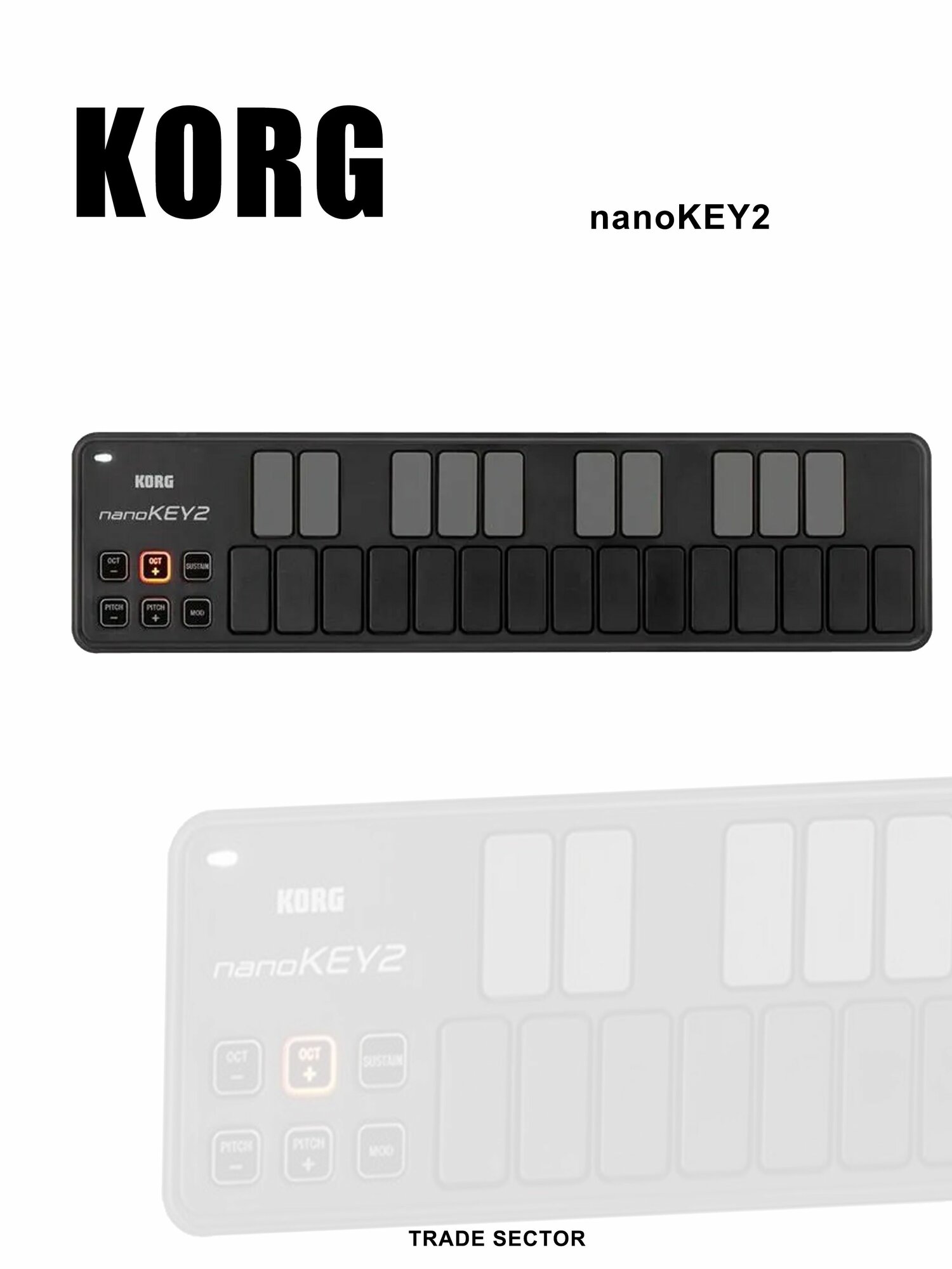 Миди-контроллер KORG NANOKONTROL2/NANOKEY2-HS, 25 клавиш, аналоговый, черный, бежевый