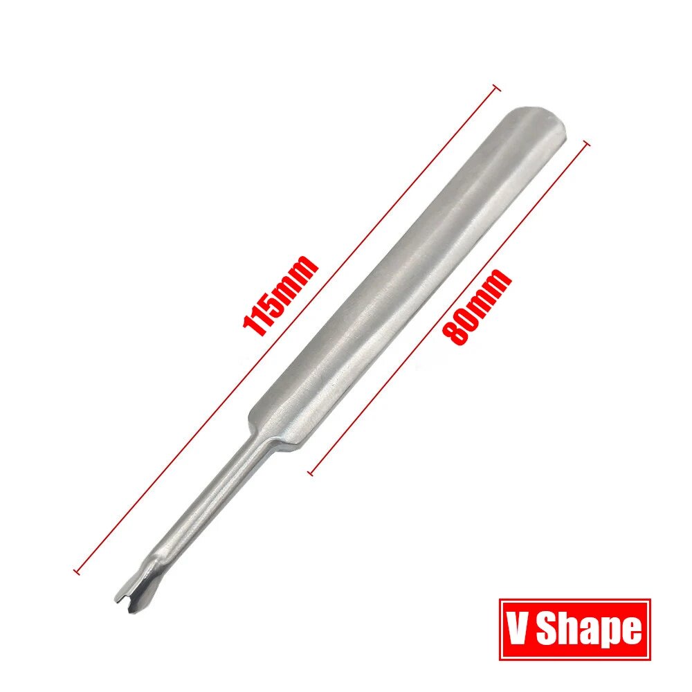 Инструмент для кожи V-образный, 115 мм, Stainless Steel, Large V Shape
