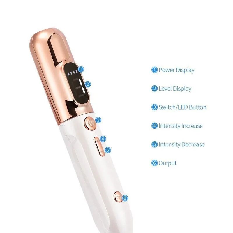 Электрокоагулятор косметологический Plasma Pen NeoLife для удаления родинок, пигментации, веснушек, папиллом, бородавок, тату. 9 уровней мощности . Золотой.