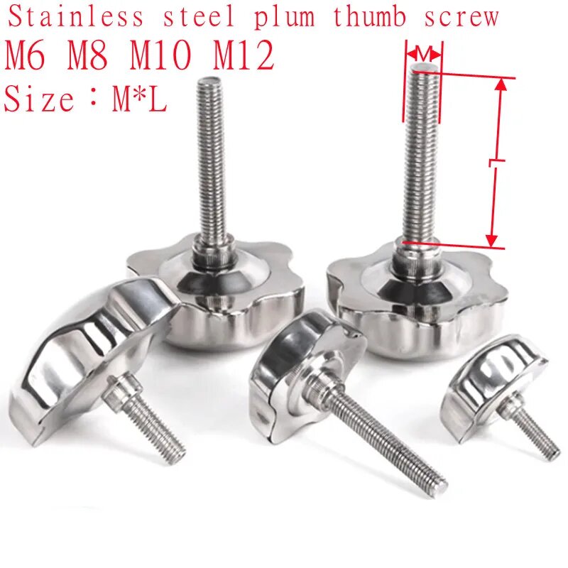 1 шт. M6 M8 M10 M12 * 20 мм до 60 мм, нержавеющая сталь, звездочка, слива, бакелит, затягивающий вручную винт с накатанной головкой, ручка, затягивающий винт, болты