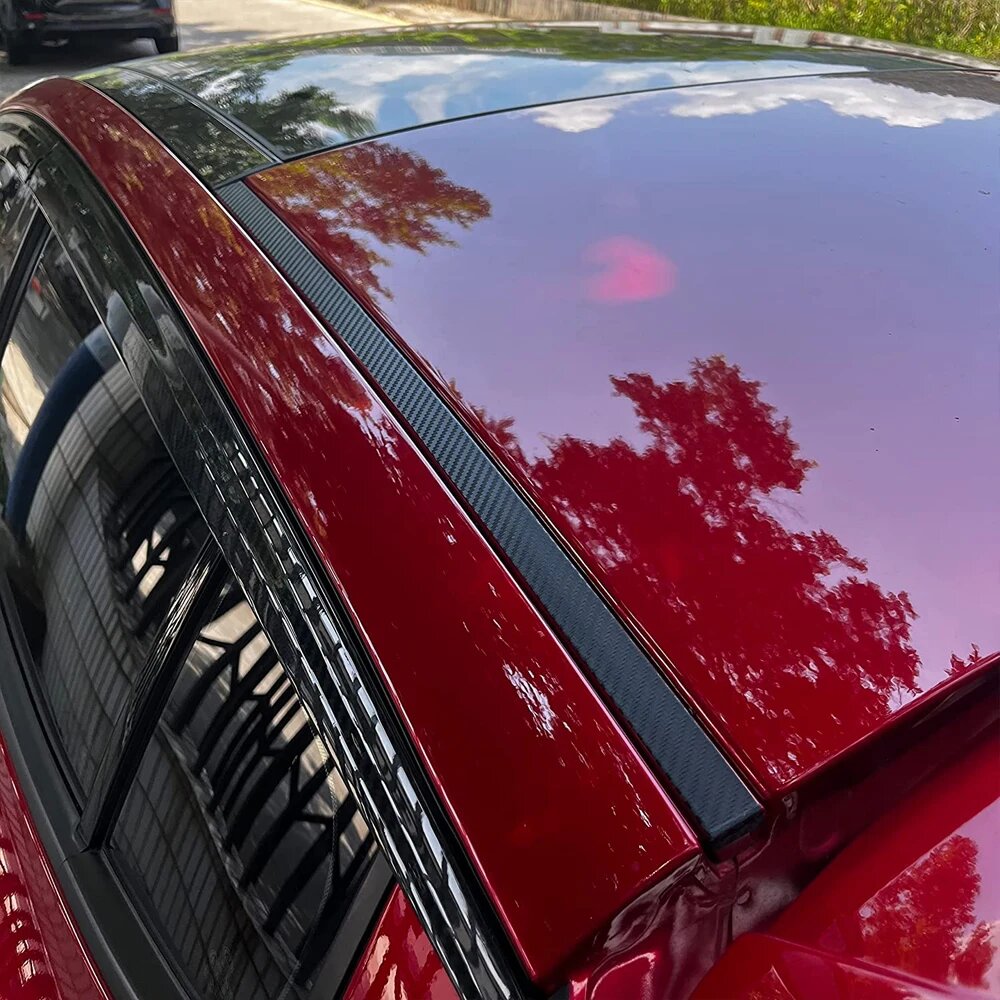 Стайлинг автомобиля, углеродное волокно, боковая наклейка на крышу, наклейки на крышу, водонепроницаемая Защитная пленка для Kia Stinger 2018-2022 LHD RHD