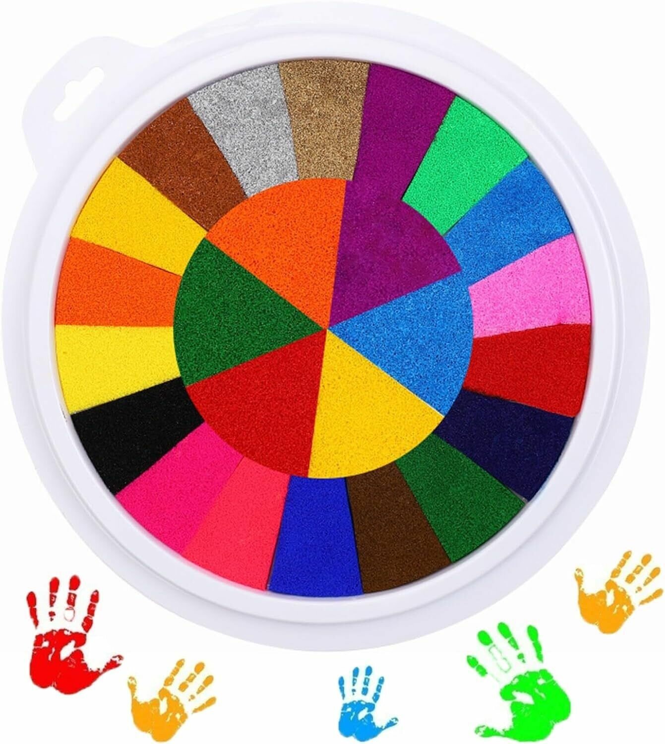 Набор для рисования "Пальцы и книга", смываемые краски, 24 ярких цвета