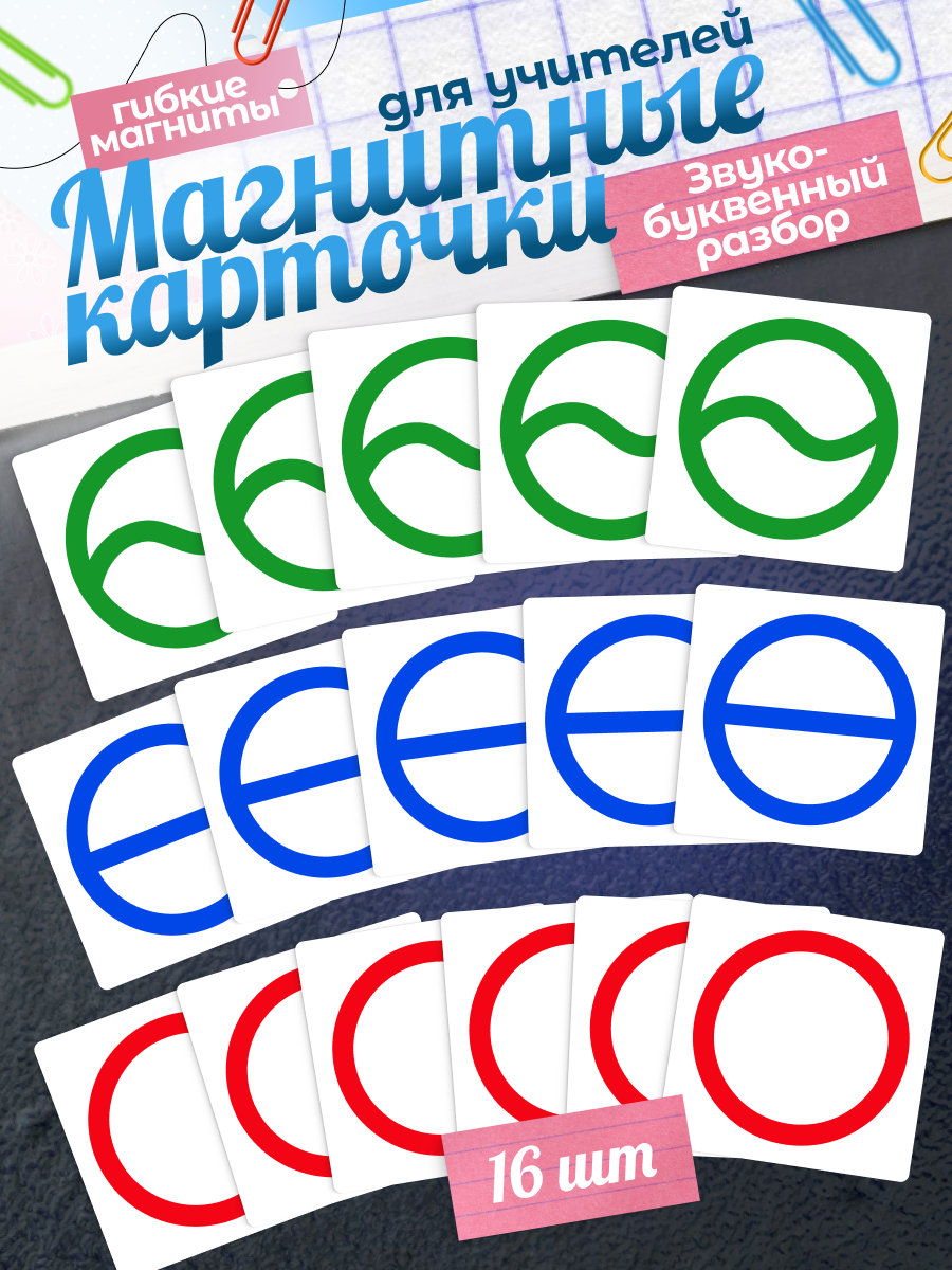 Набор магнитных карточек Звуко-буквенный разбор