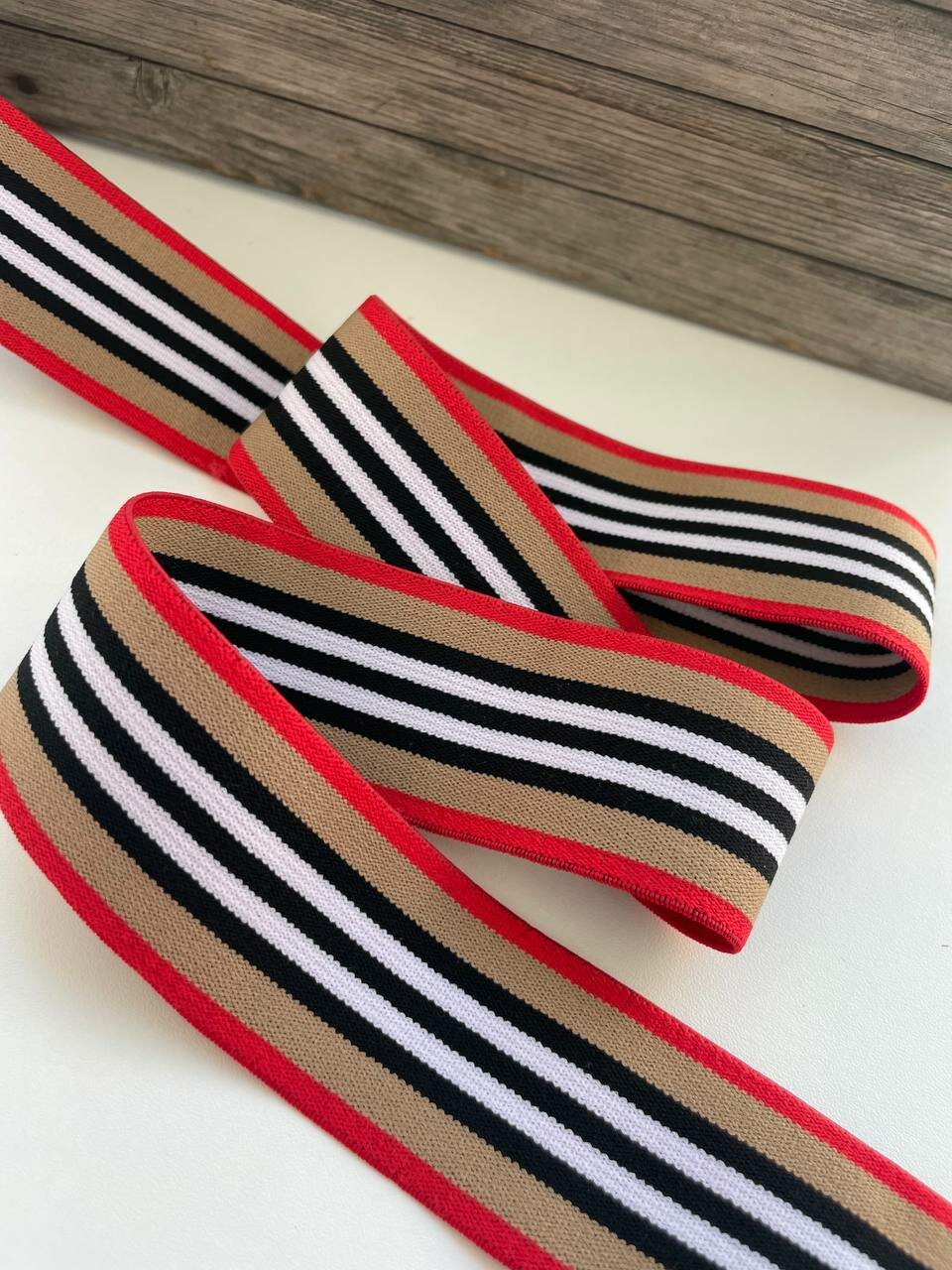 Эластичная резинка для поясов и нижнего белья, мягкая, ширина 4 см, длина 3 м, полосатая
