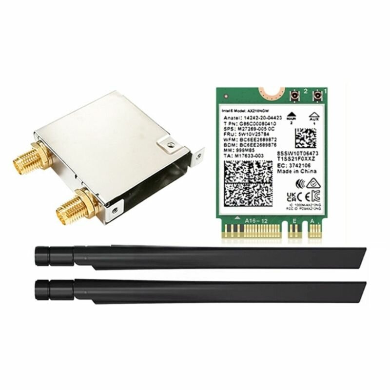 Беспроводной модем, Двухдиапазонная сетевая карта AX210 WiFi6E, 1 комплект