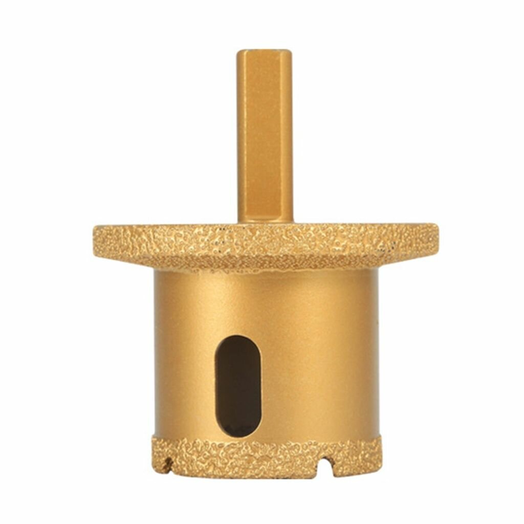 Сверло, Буровой корончатый алмазный двухслойный сверло для отверстий в трубах, раковинах, кафельной плитке, мраморе - диаметр 1