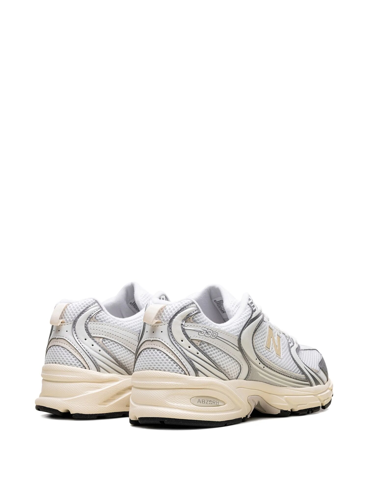 Кроссовки New Balance 530 Silver Metallic, размер 6 US, бежевый/белый — фото 1