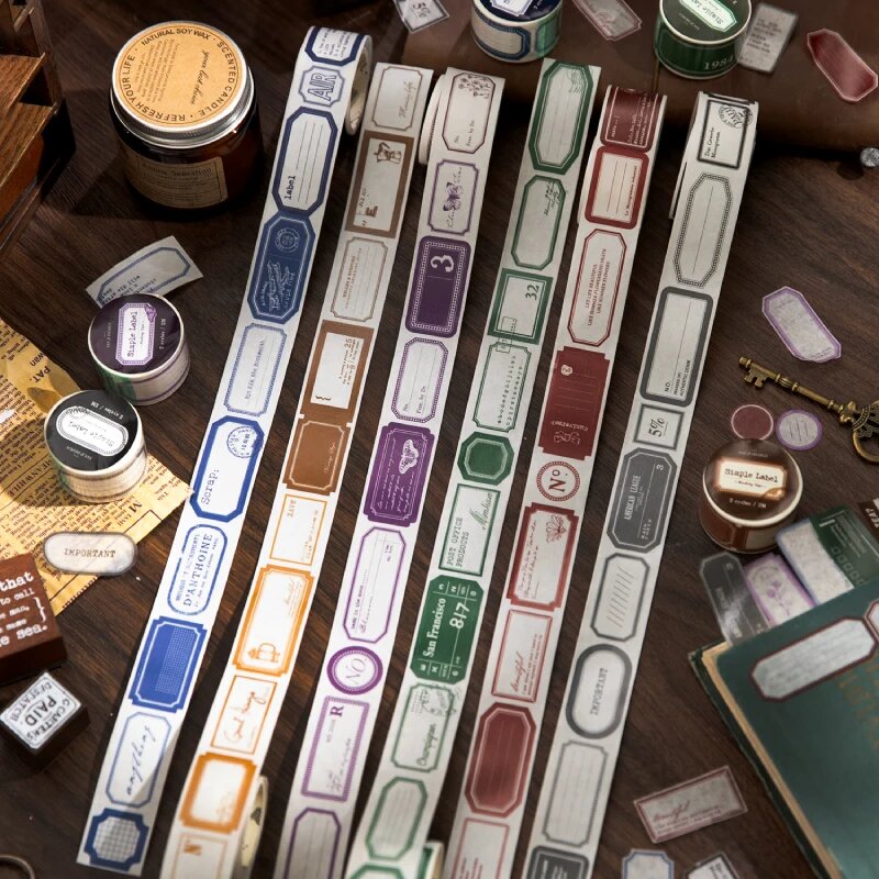 Ретро декоративные бумажные ленты васи