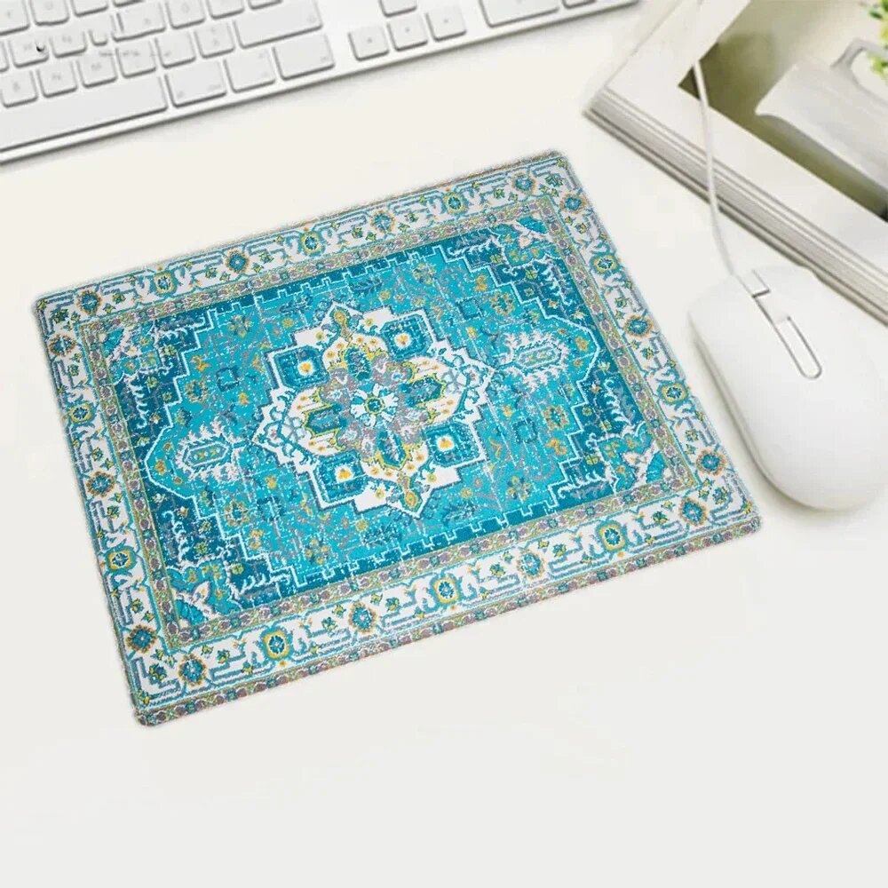 Мини-перский тканый коврик для мыши, коврик для мыши в стиле ретро, ковер с узором, чашка для ноутбука, ПК, коврик для мыши с бахромой, стол для домашнего офиса, противоскользящий