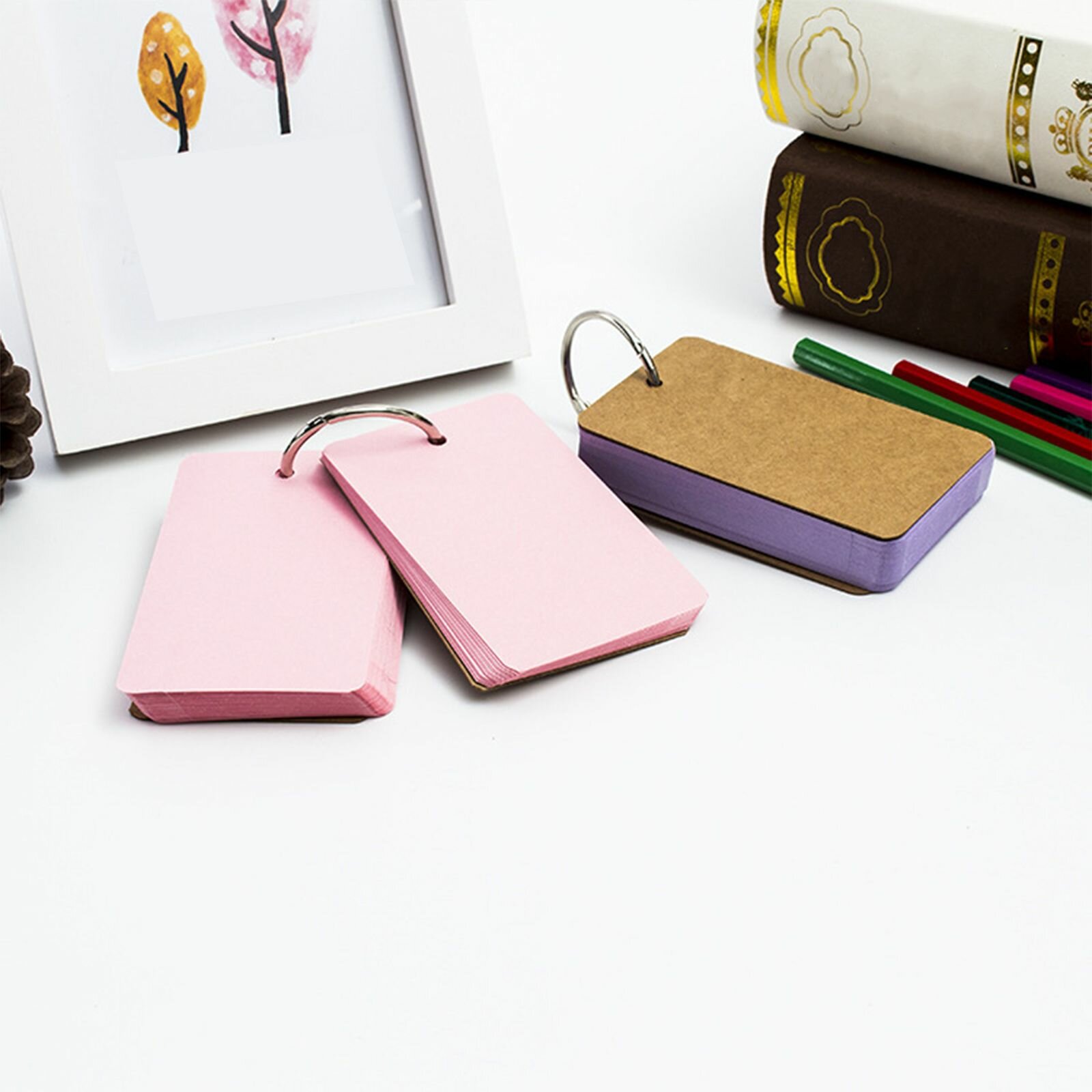 50 - миллиметровый картон - чек для заметок 35х2 мм с кольцами для перен. из других материалов