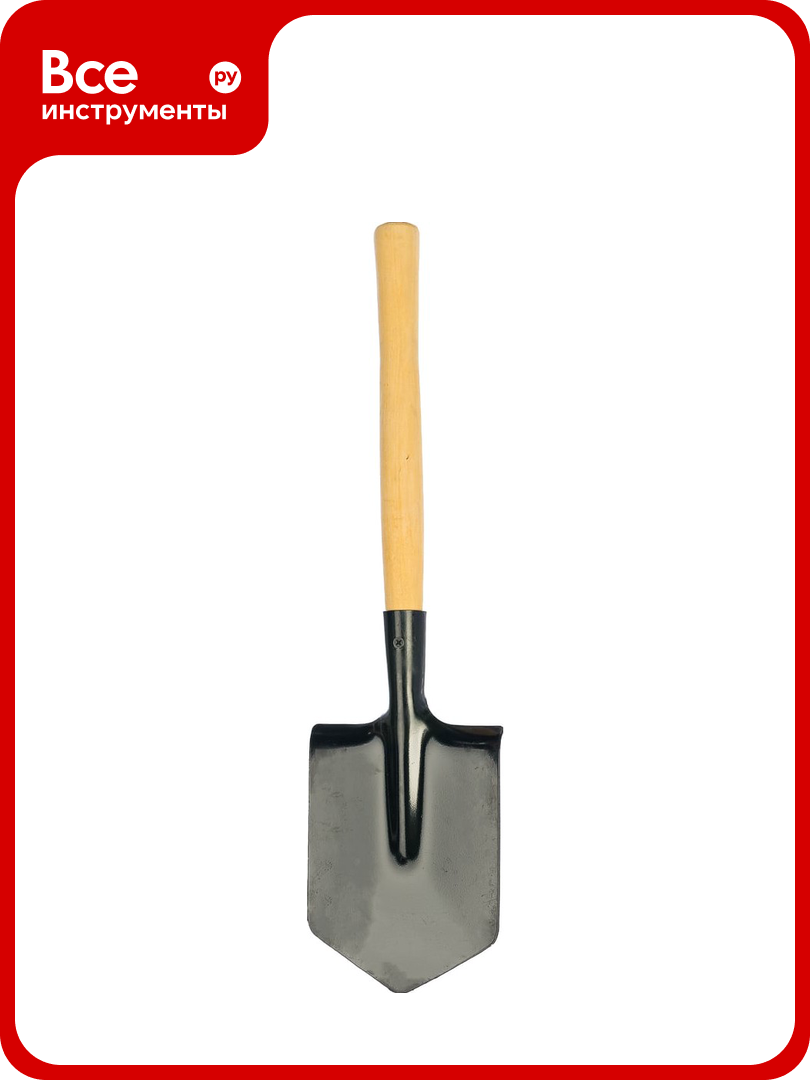 Саперная лопата Без бренда деревянный черенок 61425 надежной конструкции