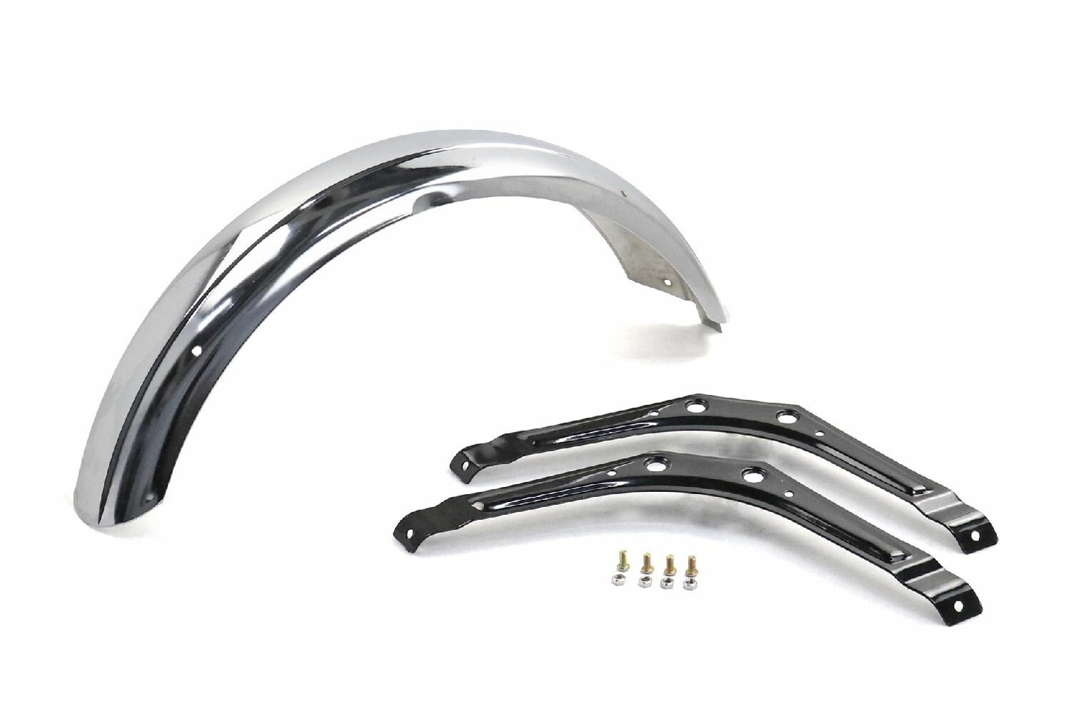 Крыло Иж переднее хром (+2 пластины+4 гайки+4 винта)ИжП4 сб 5-1-7 (в коробке 20 шт)