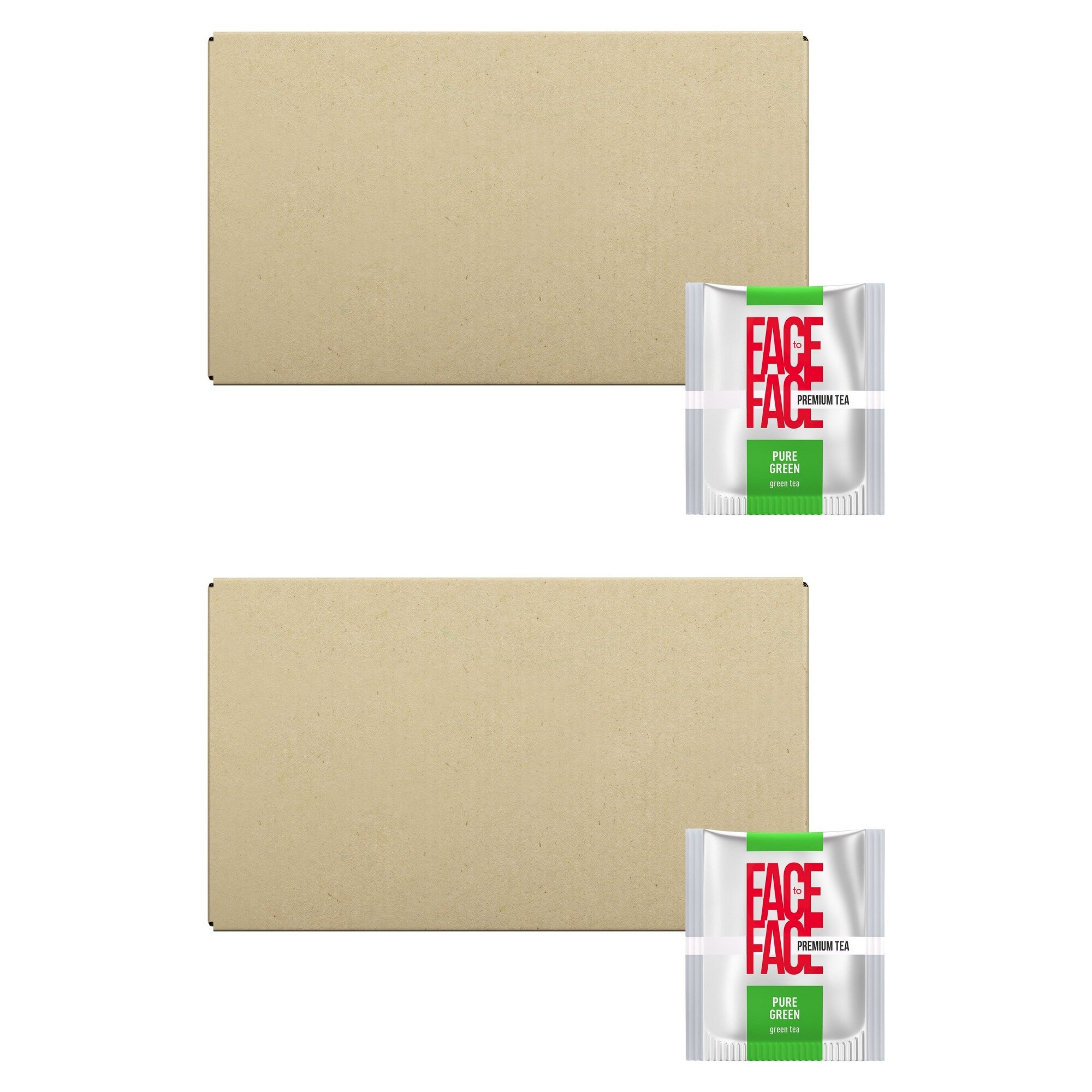 Чай пакетированный Face to Face, Pure Green, 200 пакетиков, 2 уп