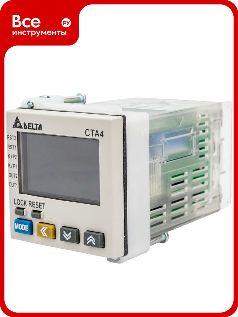 Счетчик импульсов Delta Electronics СTA4000A 00000106147 пластиковый корпус IP20 активный датчик SMS‑оповещение