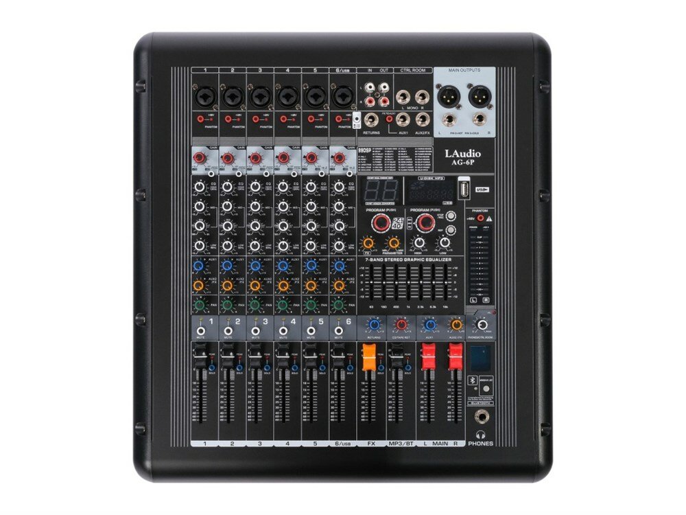 Laudio AG-6P Активный Микшерный пульт, 6 каналов, серия PRO