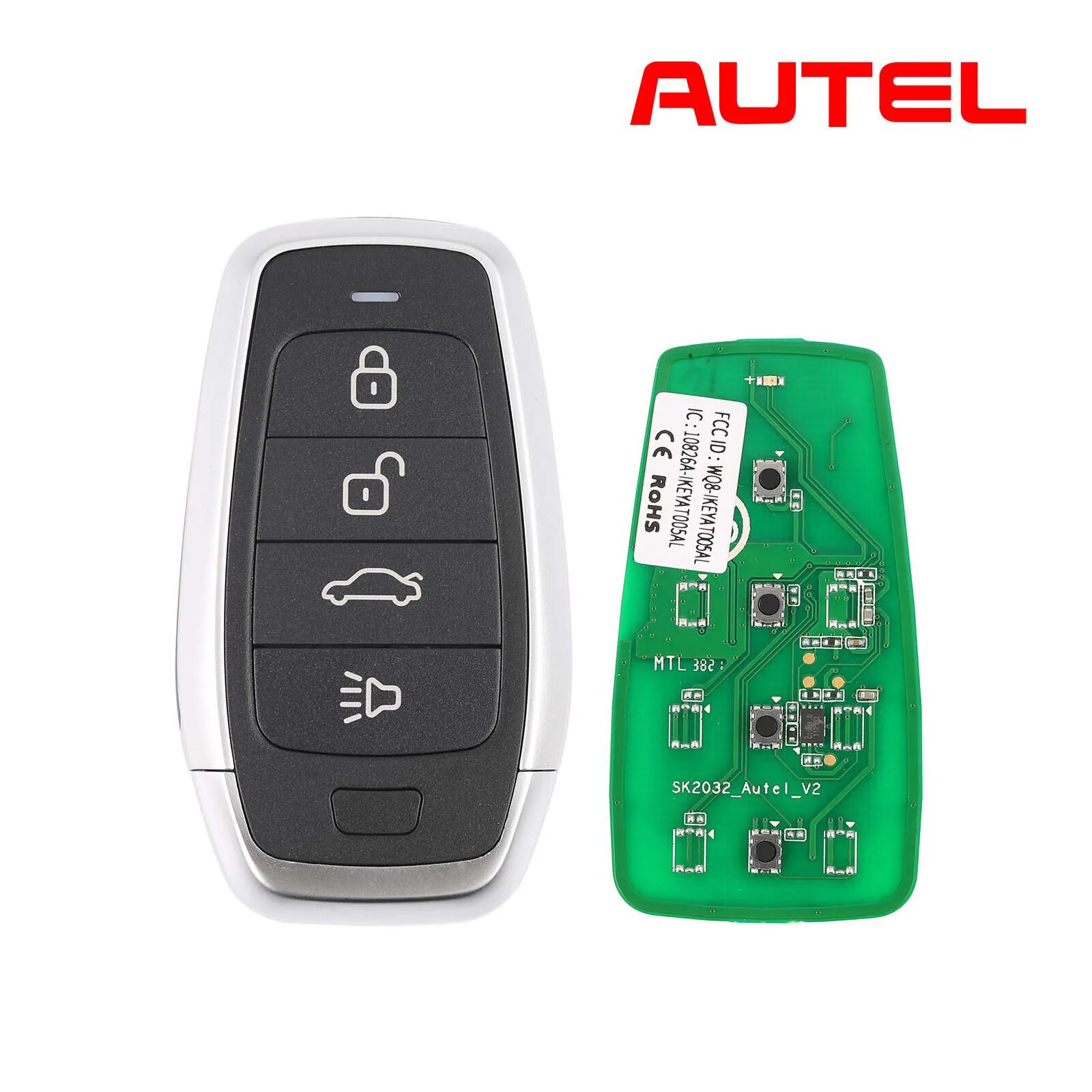 Autel IKEYAT004AL/IKEYAT004BL/IKEYAT004CL/IKEYAT004DL/IKEYAT004EL 4-кнопочный универсальный смарт-ключ дистанционного управления для KM100/IM508/IM608 AT004CL